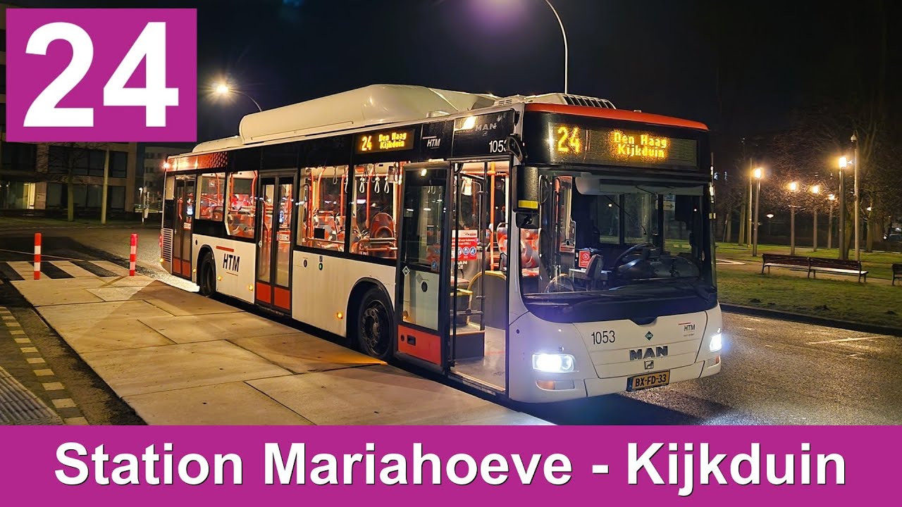 HTM lijn 24: Station Den Haag Mariahoeve - Den Haag Kijkduin | HTM 1053 ...