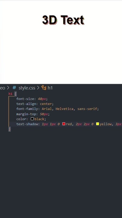 Tips-012 CSS 3D Text Effect #coding #webcoding #programming #ytshorts #trending #yutubeshorts ...
