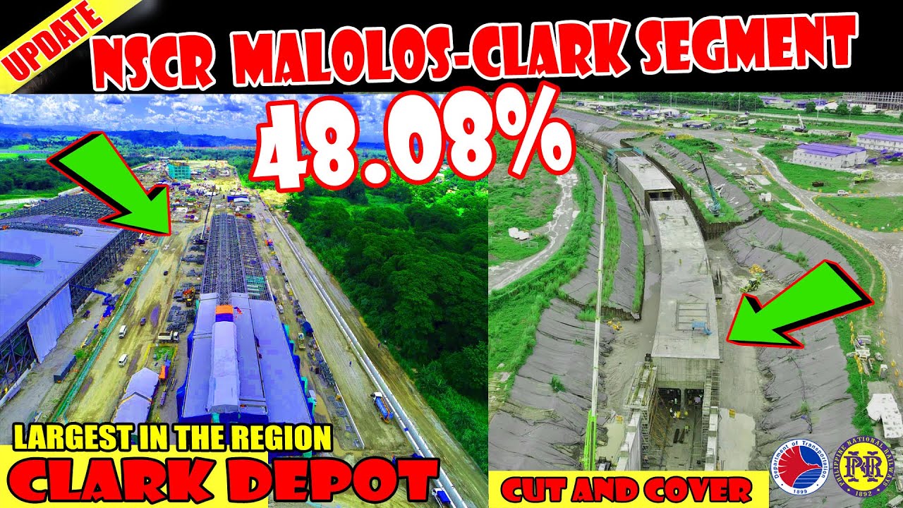 nscr malolos-clark segment 48 % progress aug 12 /V 375 / pnr nscr ...