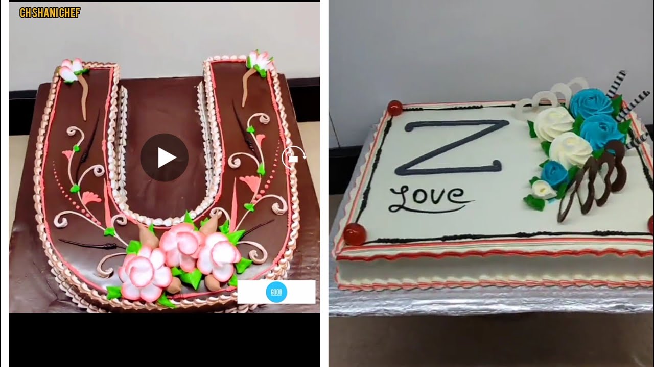 How to create latter's / shape cake / U & Z shape how to make /best ...