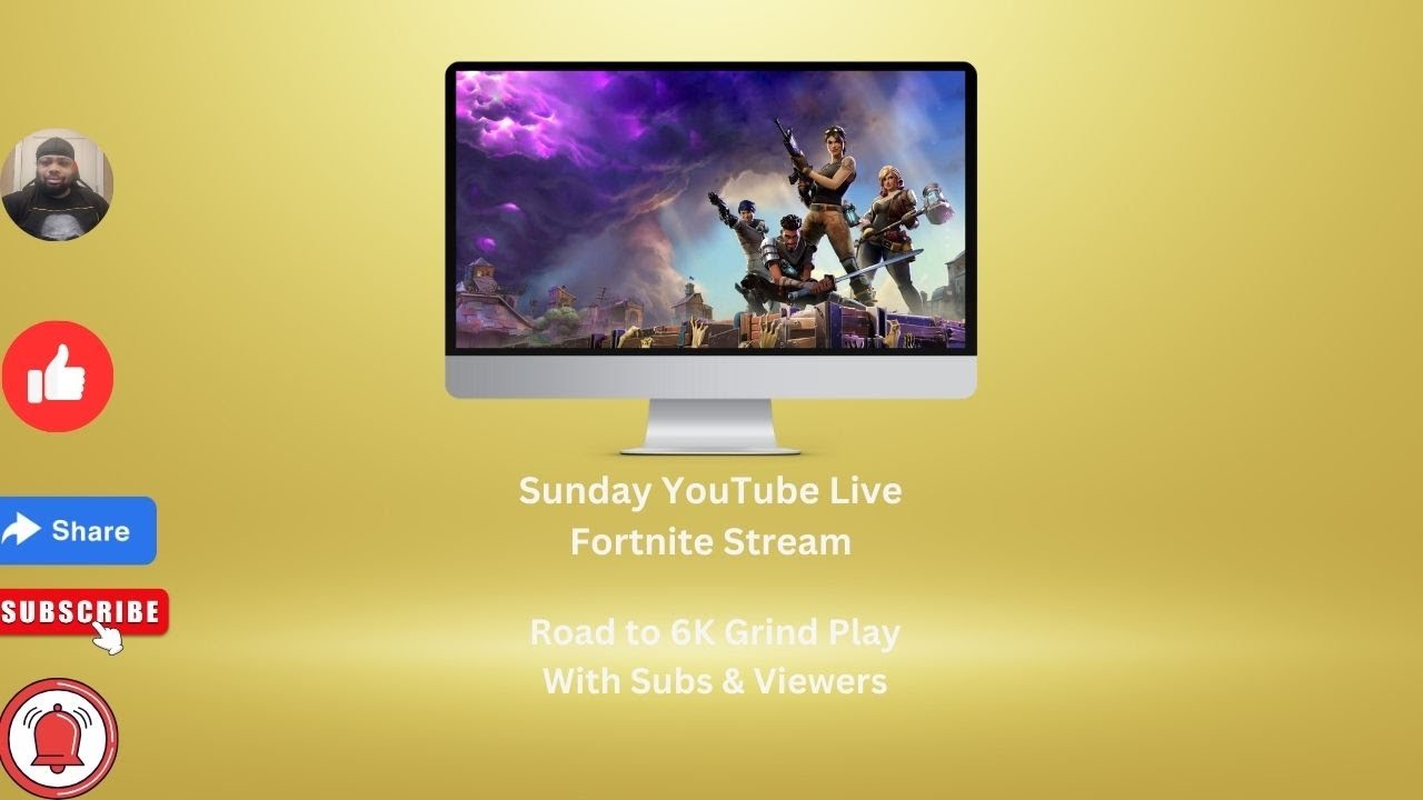 Sunday YouTube live Fortnite stream | Road to 6K Grind play with subs ...