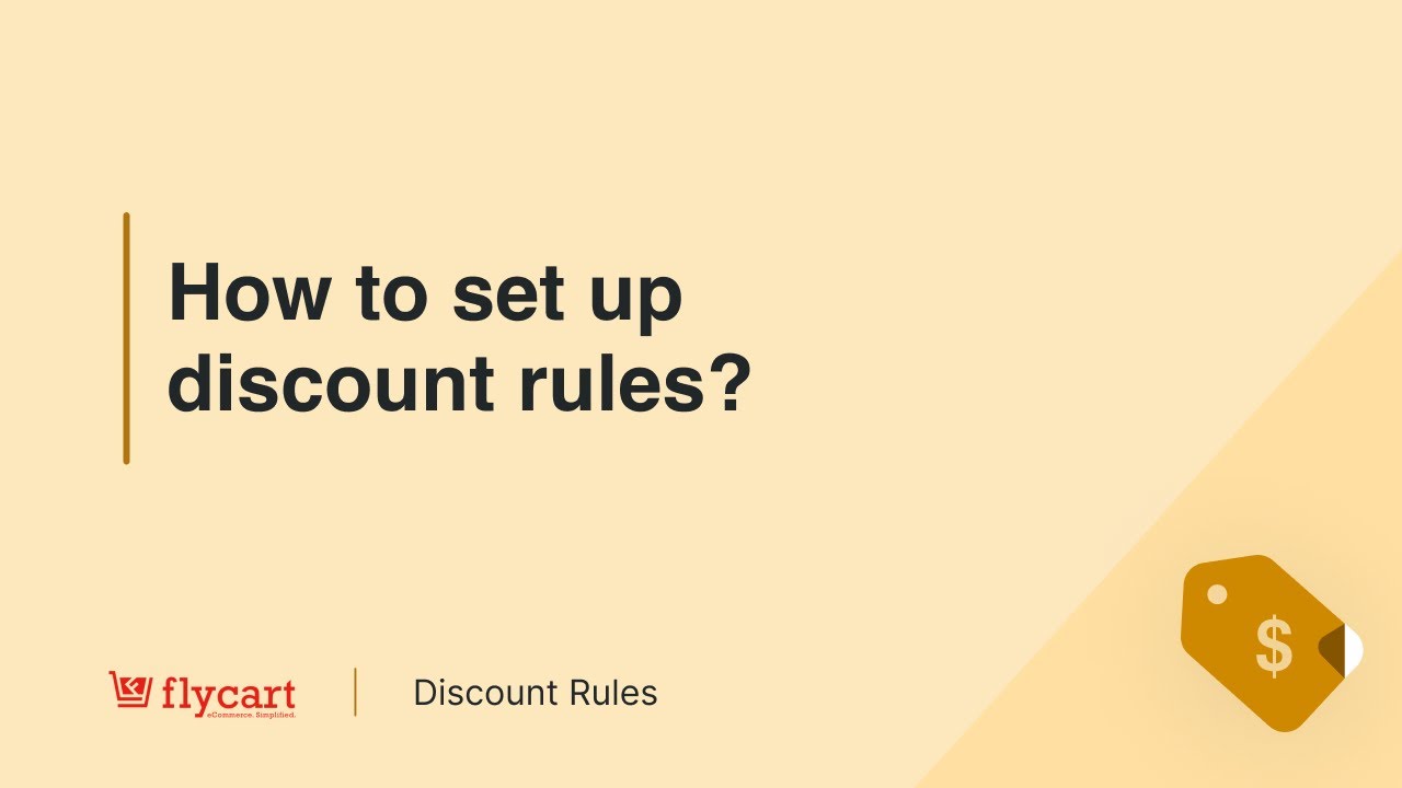 How to set up discount rules? - YouTube