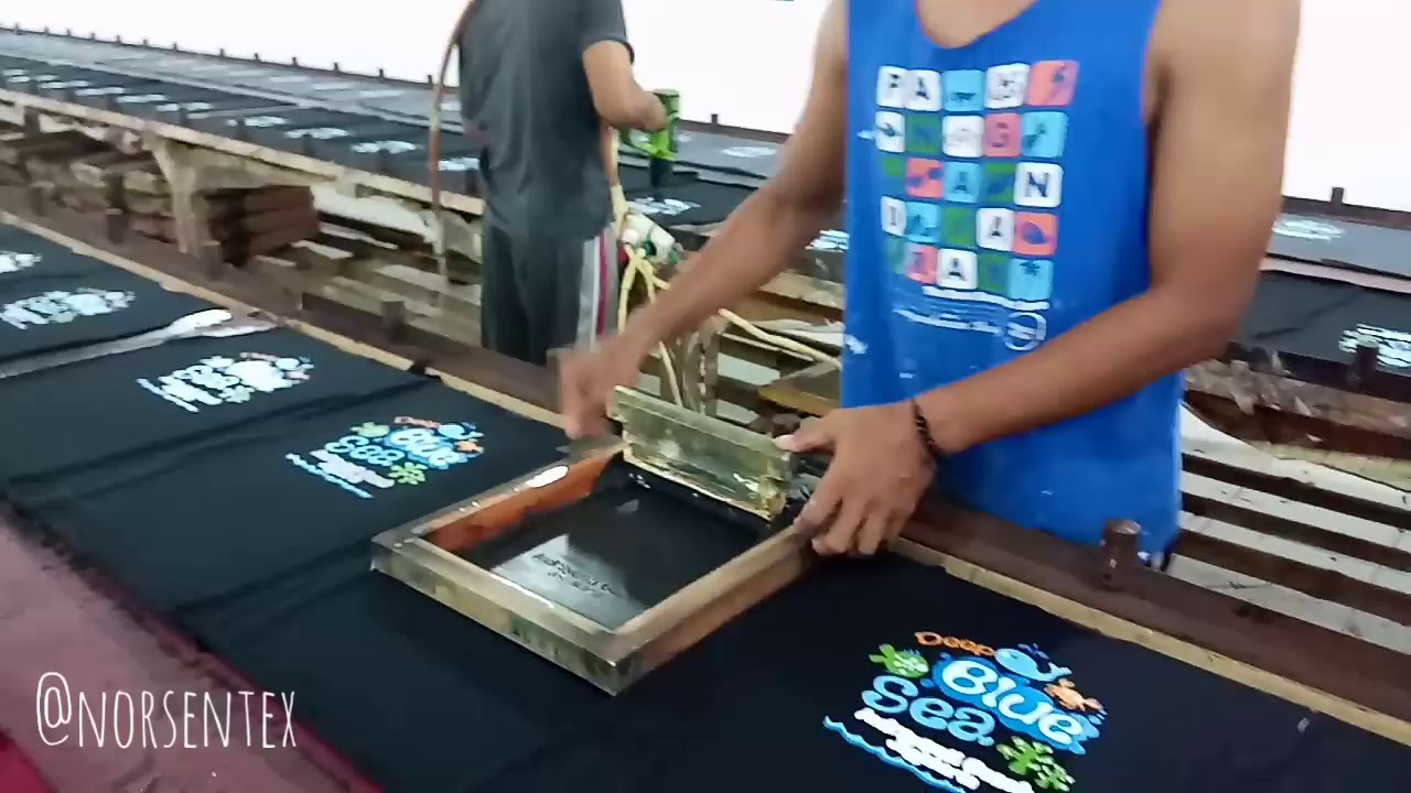 Sablon screen printing - YouTube