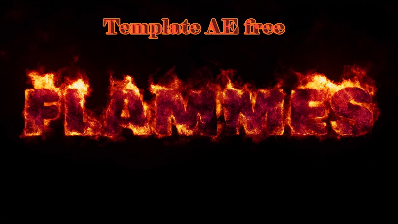Template after effects fr texte en feu - YouTube