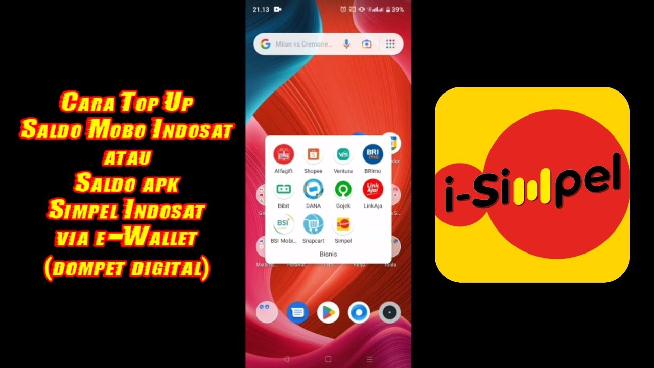 Cara top up atau isi saldo apk simpel indosat 2023 || untuk jualan pulsa - YouTube