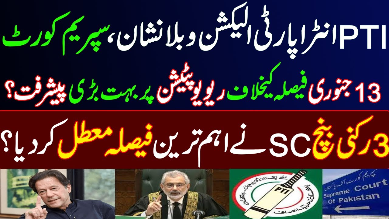 Huge progress on PTI review petition against 13th January SC judgment ...