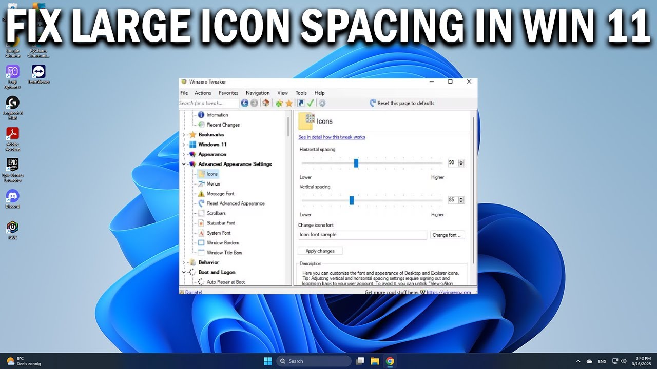 How To Fix Extremely Large Desktop Icon Spacing Windows 11 - Easy Fix ...