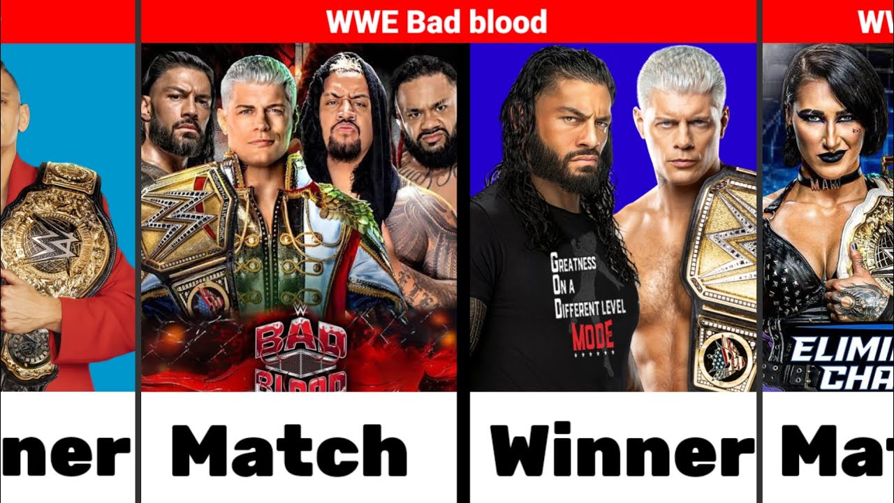 WWE 2024 All Premium Live Events Main Event Match Card and Their ...