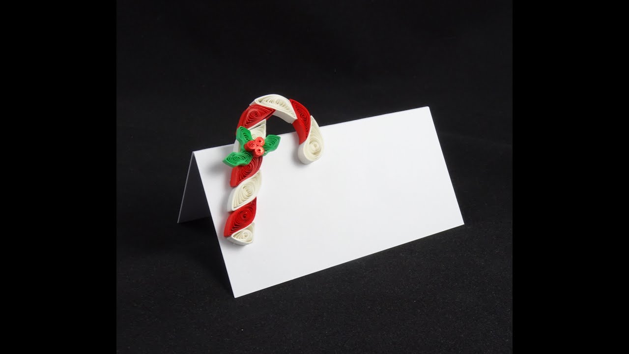 Christmas Quilling Tutorial - candy canes - YouTube