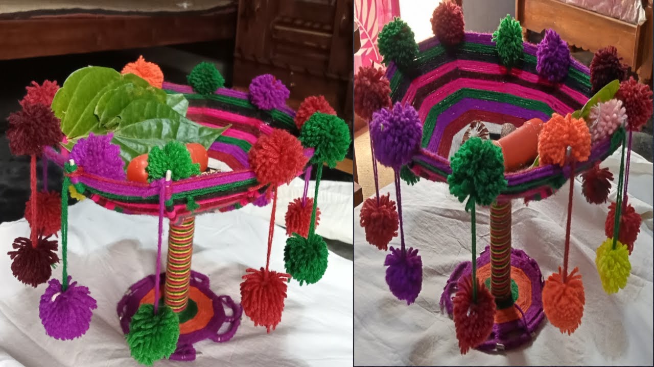 Wool Pan Thaal Design // paan batta // wool working at home crafts ...