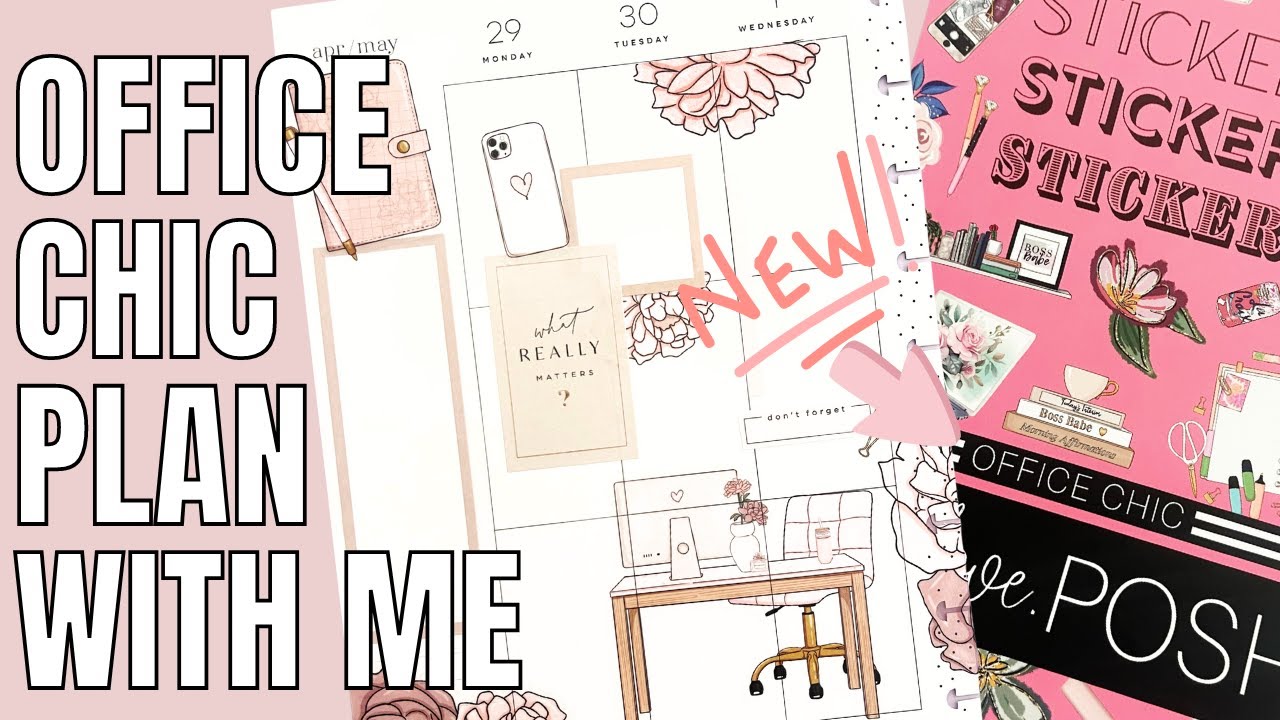 Chic Office Plan With Me | New Live Love Posh Sticker Book | Classic ...