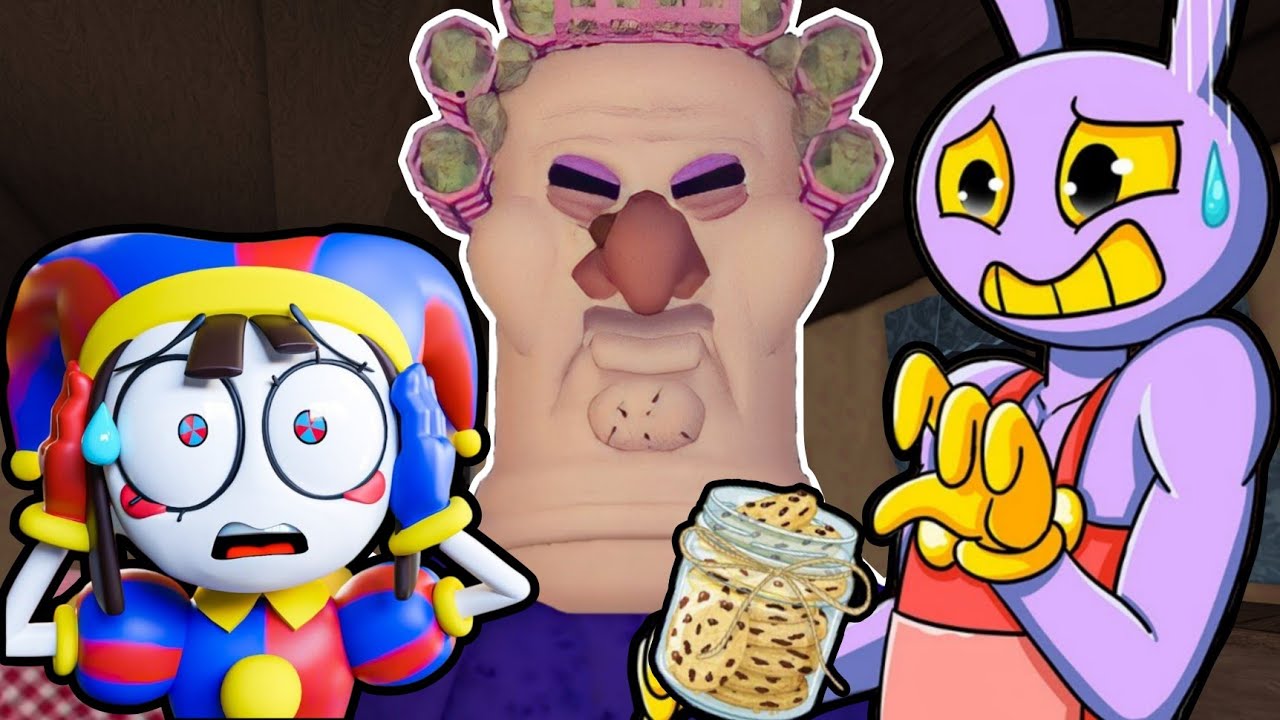 GRUMPY GRAN! (SCARY OBBY) Pomni x Jax 09 - YouTube