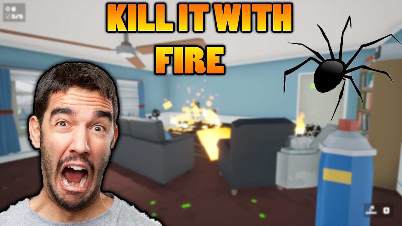 KILLING ALL SPIDER WITH FIRE! - YouTube