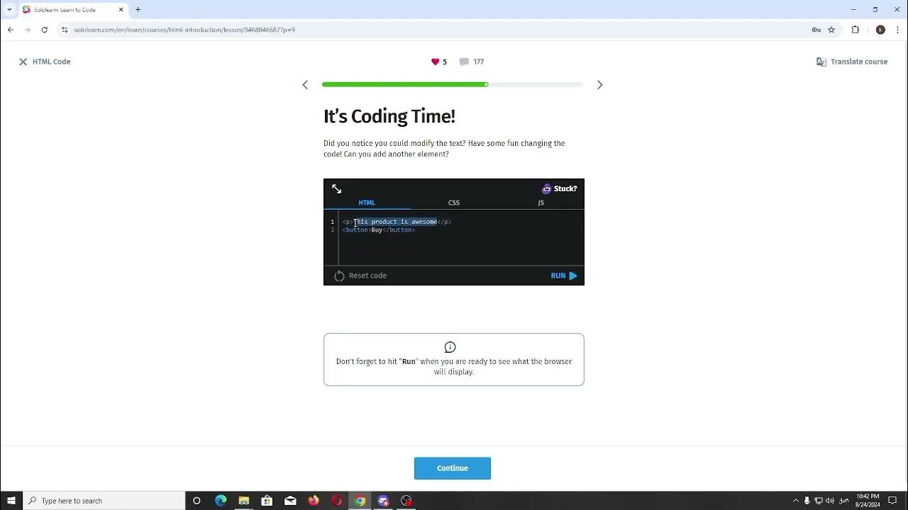 the journey continued of sololearn html. | sololearn html lesson 2 - YouTube