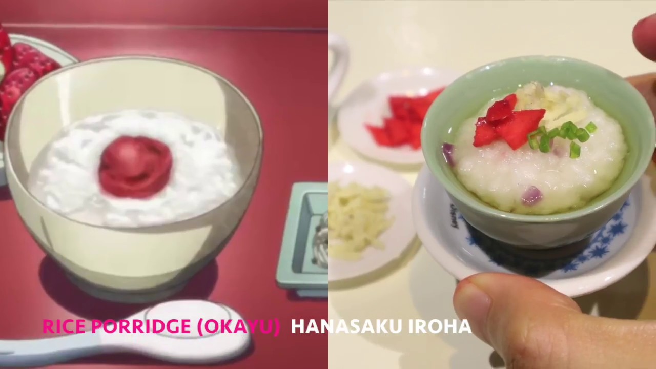 Miniature Food: Rice Porridge (Okayu) Hanasaku Iroha Food in Anime ...