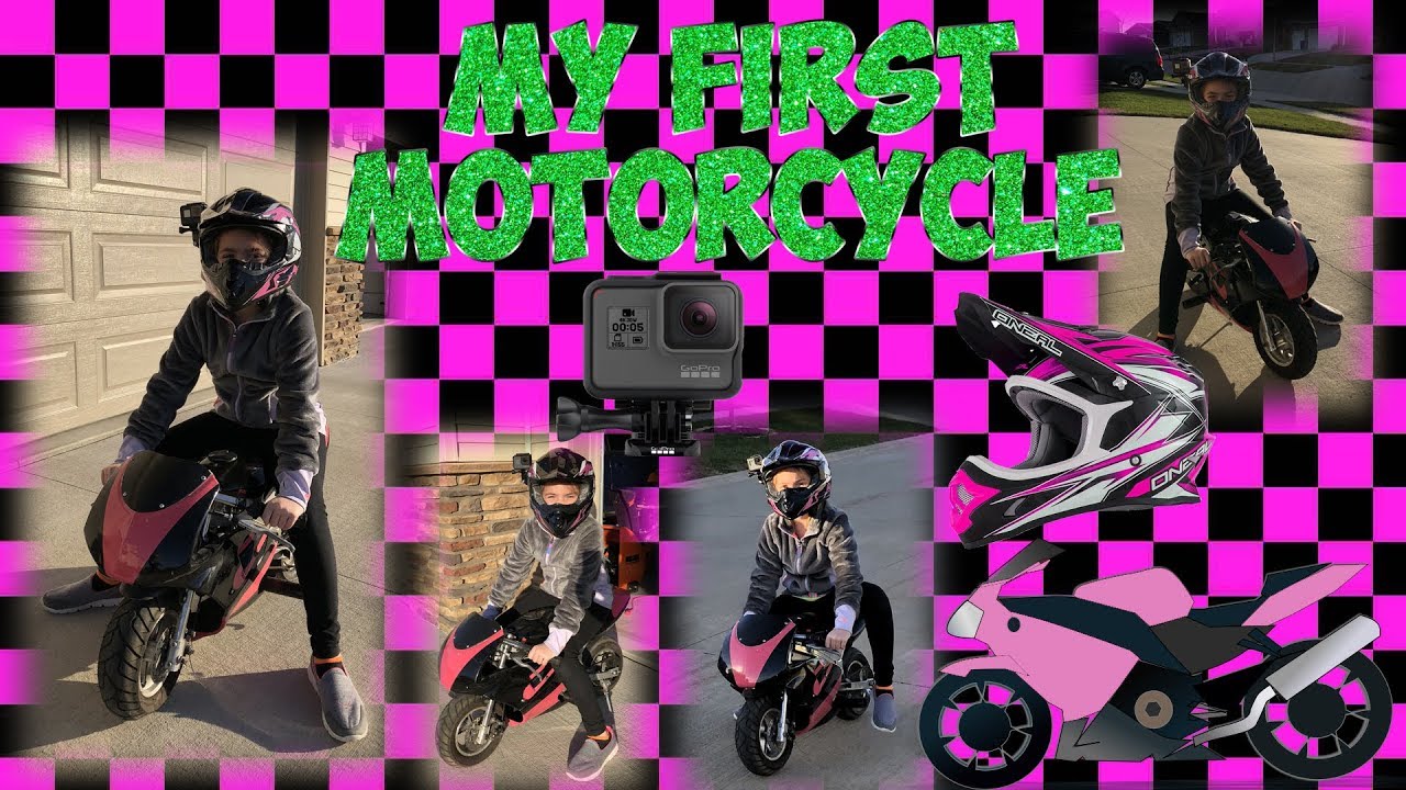 My First Motorcycle - First Time Riding - Pocket Bike - YouTube