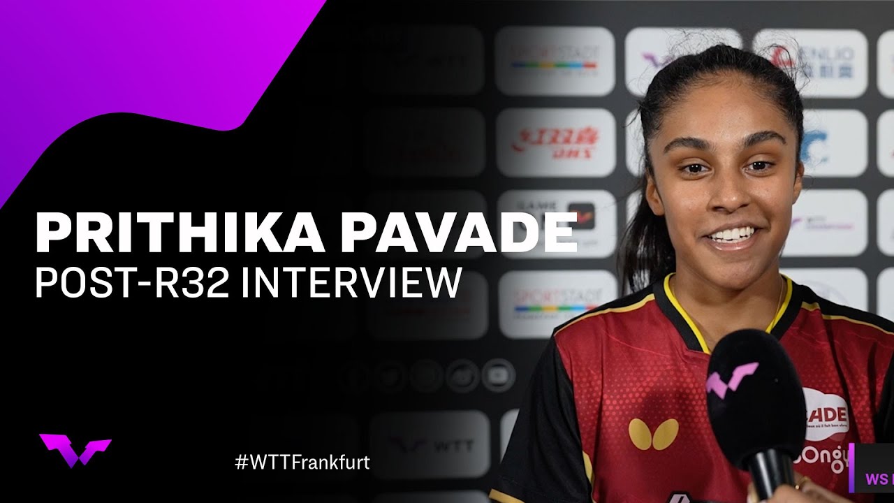 Prithika Pavade Post Round of 32 Interview | WTT Champions Frankfurt 2023 - YouTube