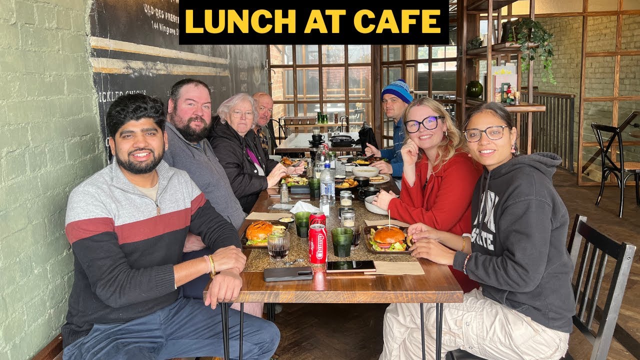 LUNCH AT AUSTRALIAN CAFE | SASU MAA INVITED US TO THE CAFE - YouTube