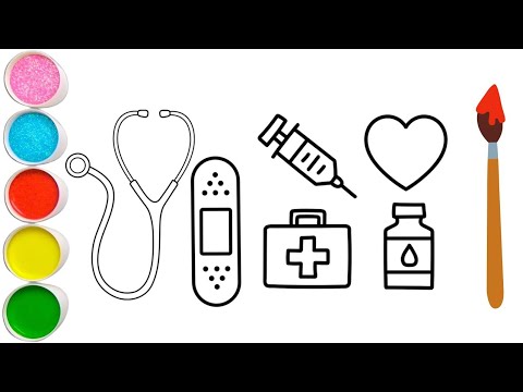 Doctor's Medical set Kit Drawing, colouring & Painting for kids ...