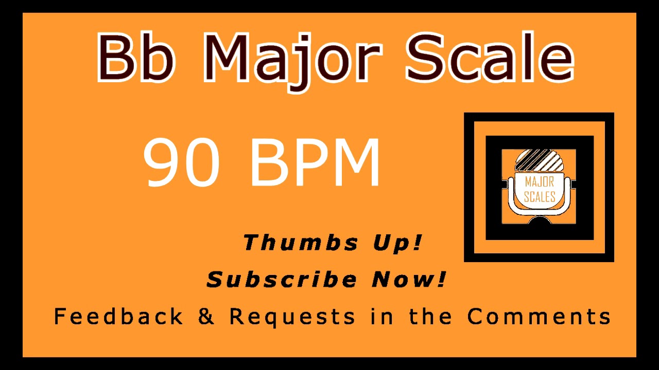 Bb Major: Learning Scales (Tempo 60 bpm to 180 bpm) - YouTube