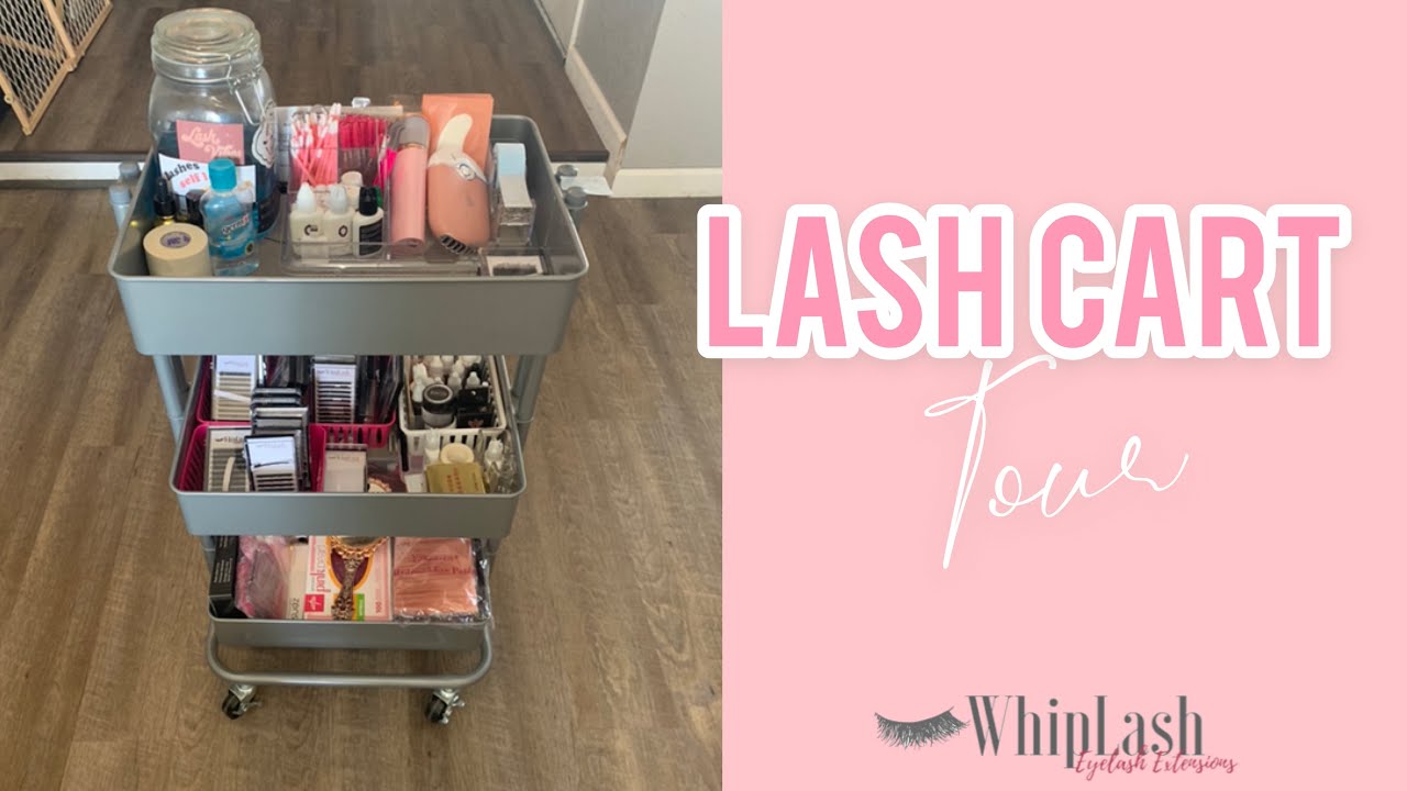 Whats On My Lash Cart?! Whiplash Cart Tour - YouTube