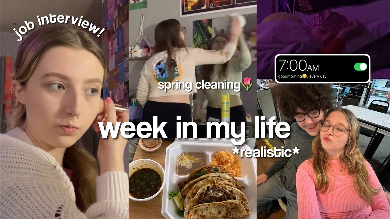a week in my life | job interview, spring cleaning, shower routine ...