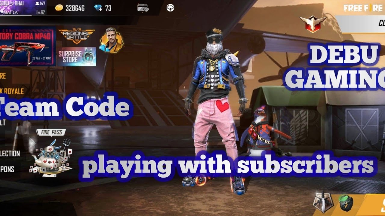 FREE FIRE LIVE || Team Code || Playing With Subscribers... - YouTube