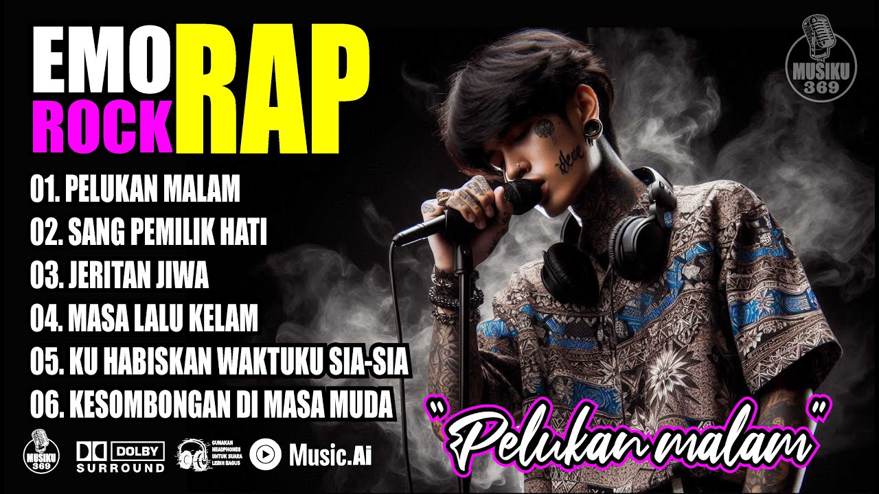 PELUKAN MALAM 🎧: Emo Rock Rap Terbaru 2025 - Musik Santai & Kerja - YouTube