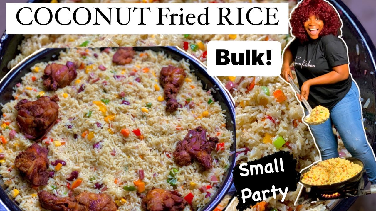 How to cook Coconut fried Rice for Mini Party | step by step | 10-15 ...