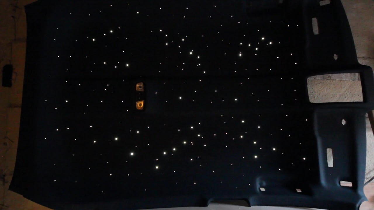 Starlight Headliner - Static constellations with twinkle stars - YouTube