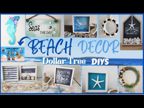 BEACH DECOR | Lifes a Beach Collaboration | Dollar Tree | Quick and ...