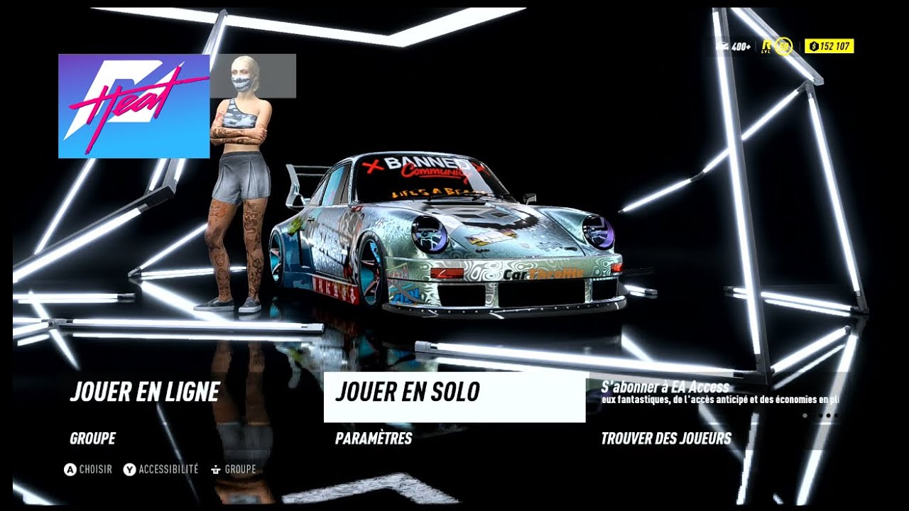 NFS Heat : Présentation du menu + créer un groupe / Menu presentation ...