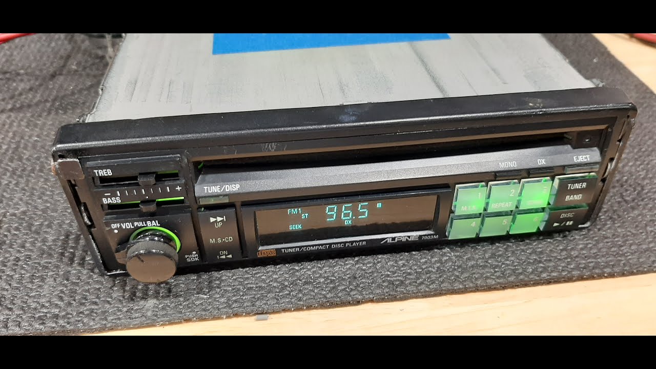Alpine 7903M Pull out needs work cd player - YouTube