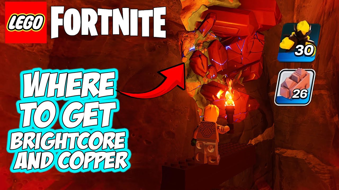 Lego Fortnite - How to Get Brightcore and Copper Easy (Upgrade Village ...