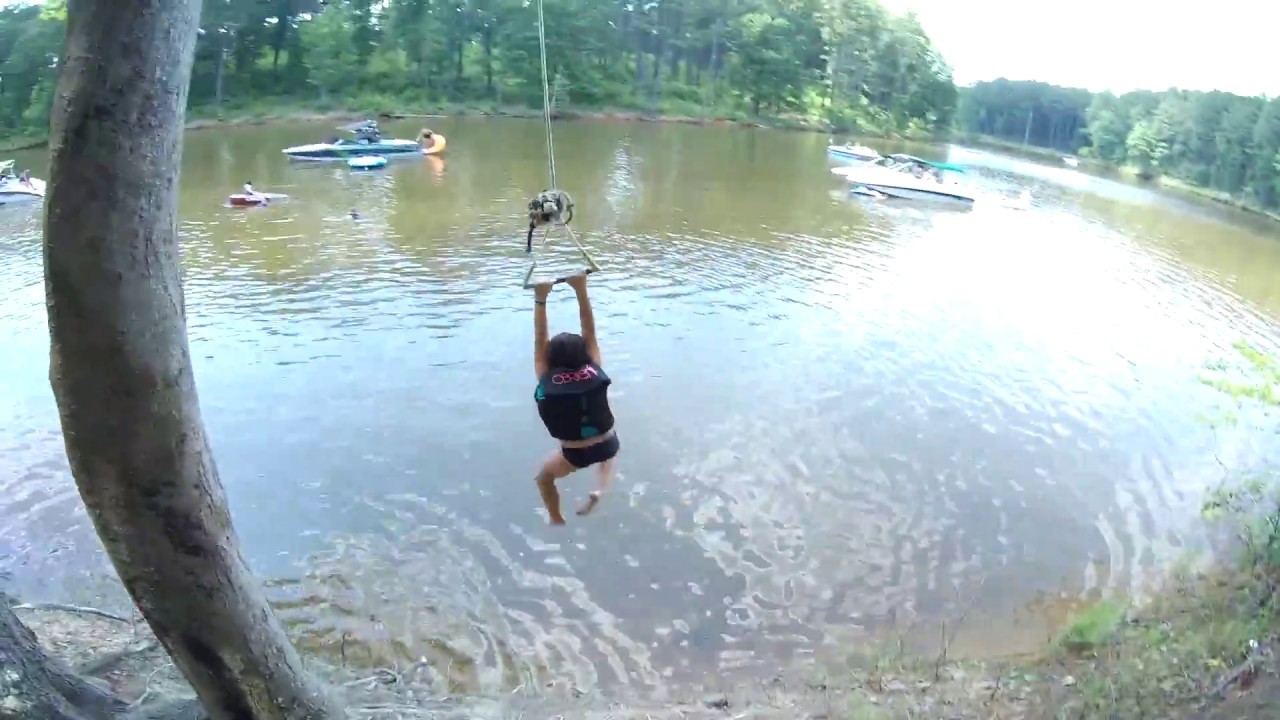 Rope Swing Cove - Falls Lake - YouTube