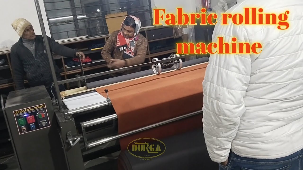 fabric roll machine || fabric measuring and roll to roll rewinder ...