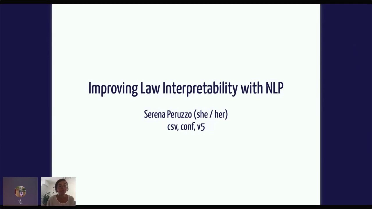 Serena Peruzzo - Improving law interpretability using NLP - YouTube