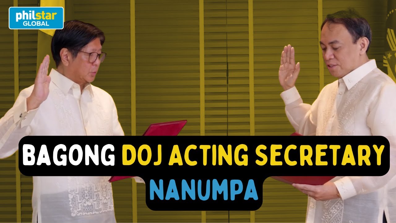Fredderick Vida nanumpa bilang DOJ Acting Secretary - YouTube