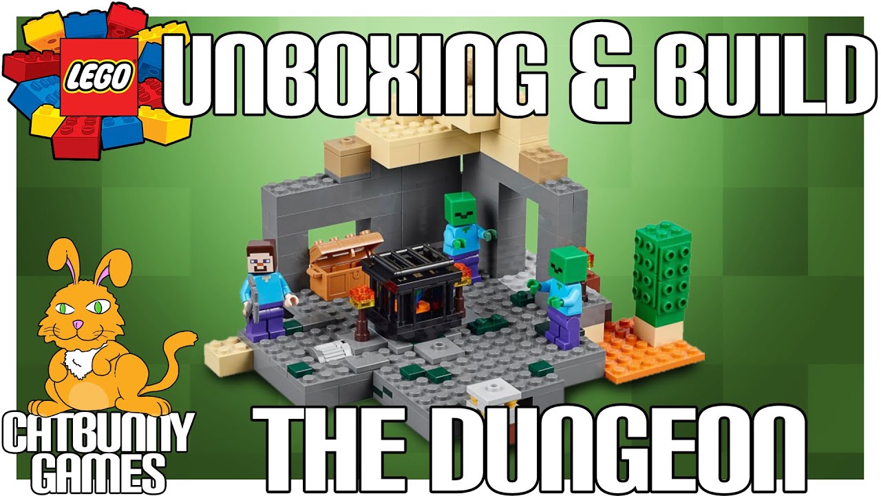 LEGO Minecraft Unboxing & Build - 'The Dungeon' - YouTube