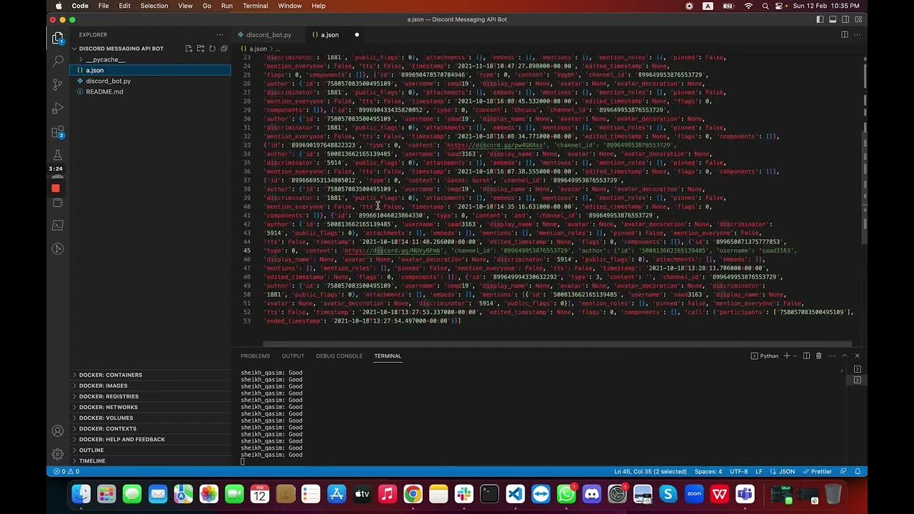 Discord Bot using Python requests and json libraries - YouTube