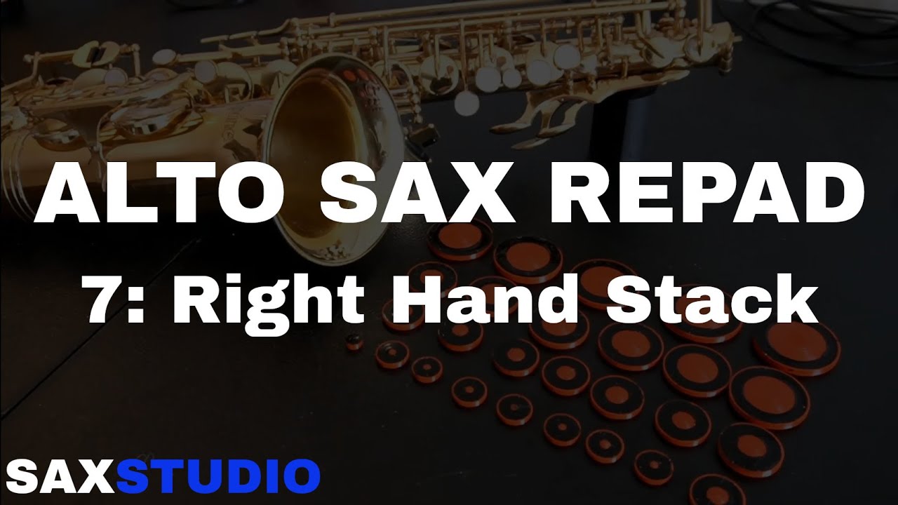 Repadding an Alto Saxophone - 07 Right Hand Stack - YouTube