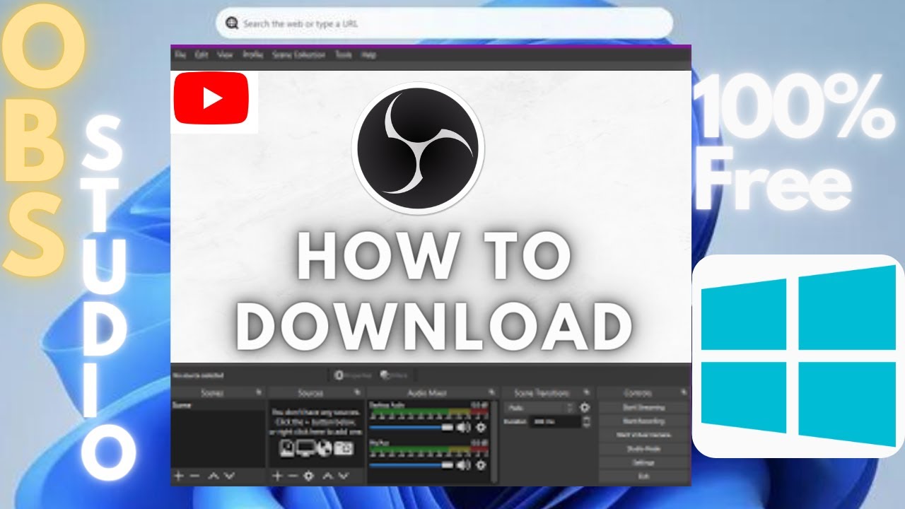 How to download OBS Studio on Windows | WINDOWS 7,8,10,11 | 100% Free ...
