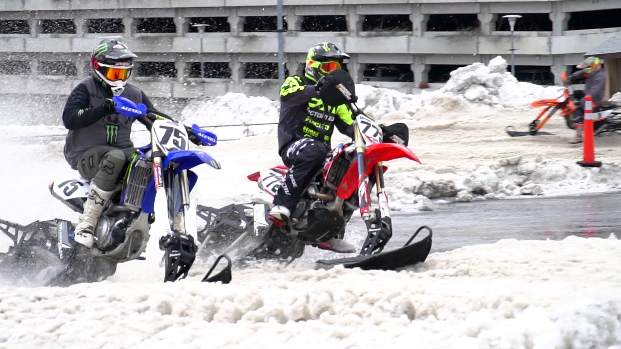 AMA Snow Bike Race Lake Tahoe, NV - YouTube