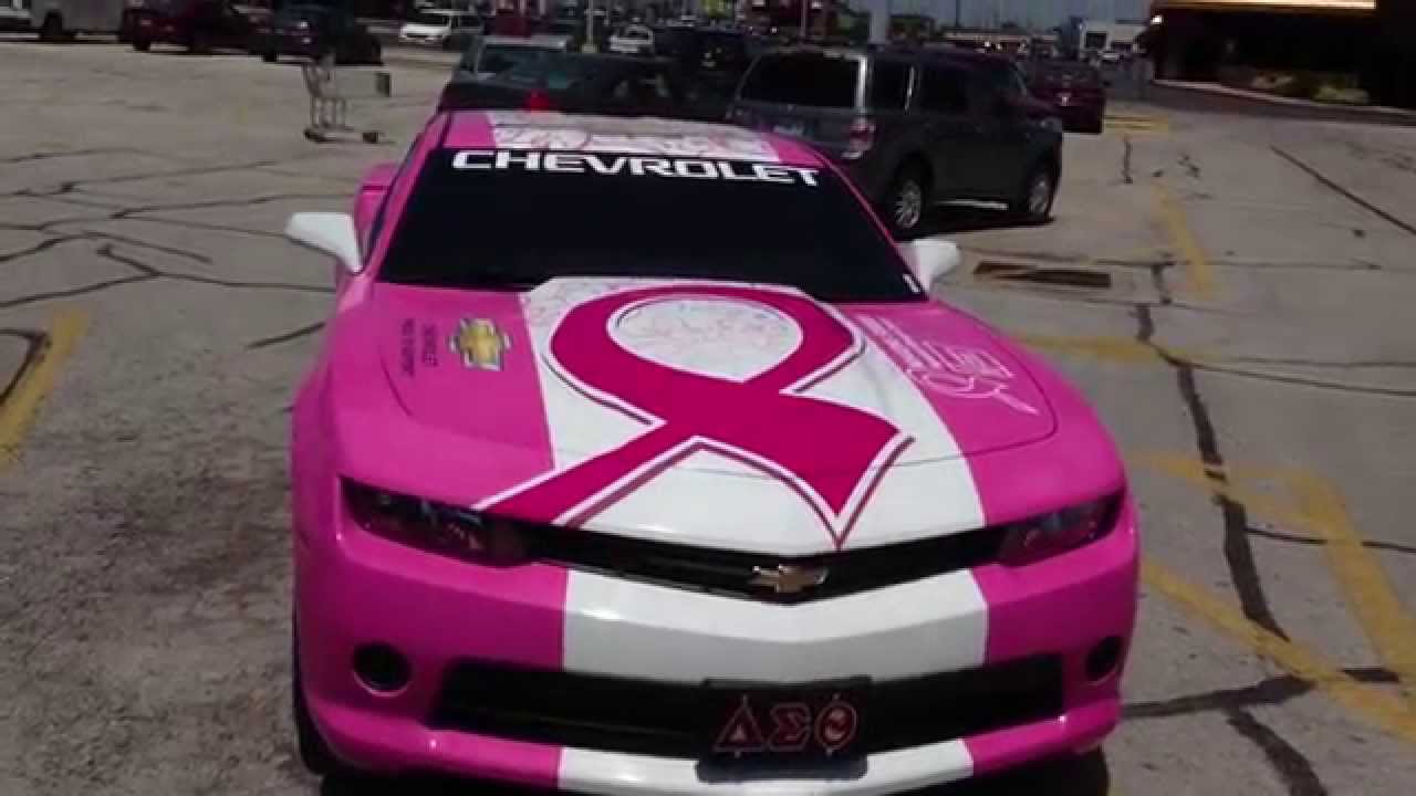 Cheverlet Camaro Breast Cancer Pace Car - YouTube