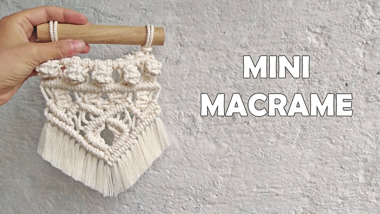 Mini macrame | Macrame for beginners - YouTube