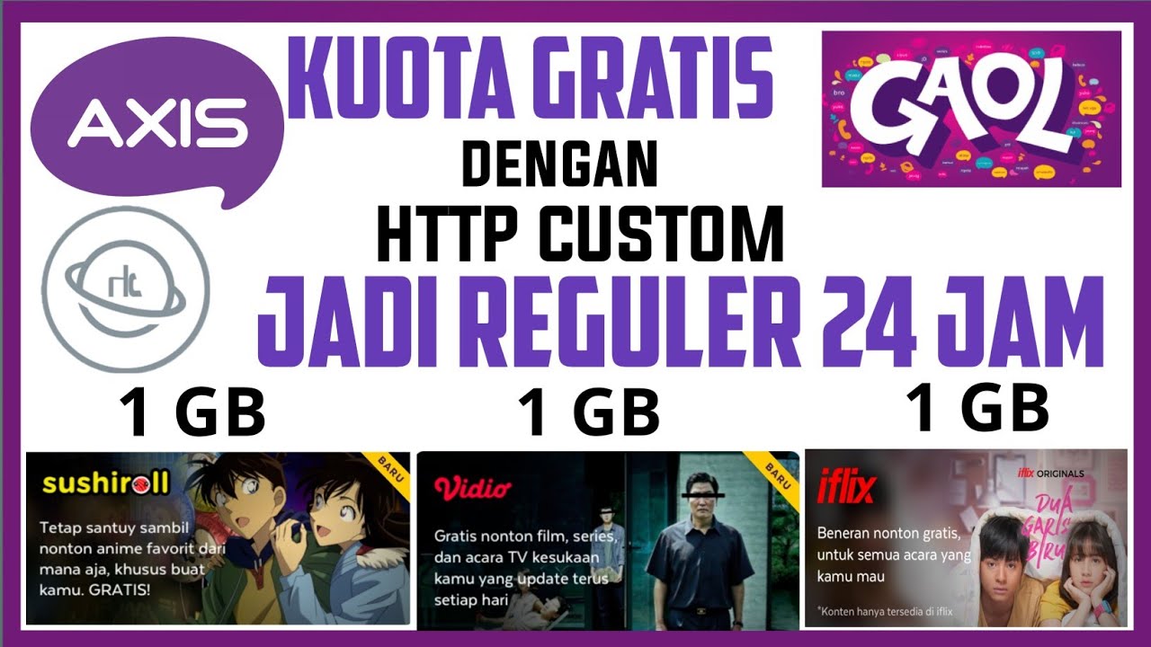 Gratis internet axis # kuota video # kuota iflix . - YouTube