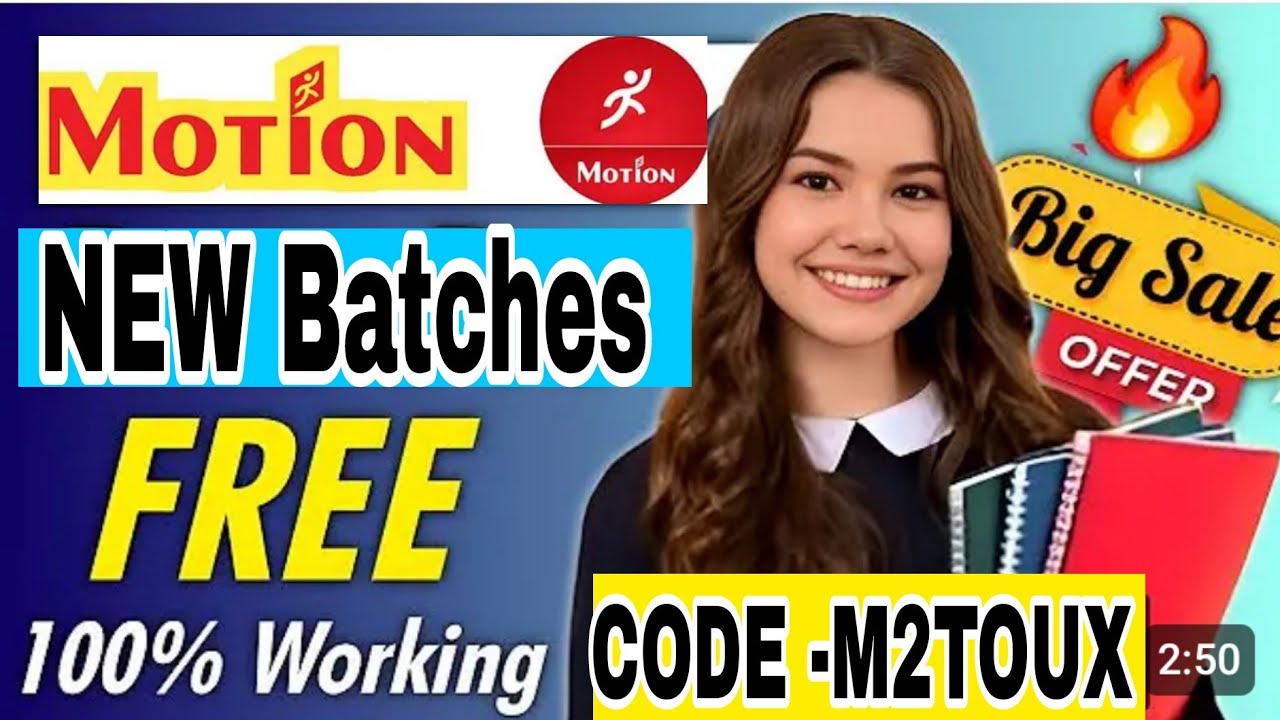 Motion Coupon Code Today|Motion Discount Code|Motion Online Batch Coupon Code|Motion App - YouTube