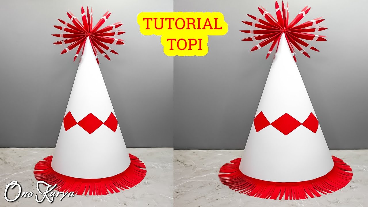 Cara membuat topi kerucut dari kertas karton tanpa lem tembak di MPLS ...