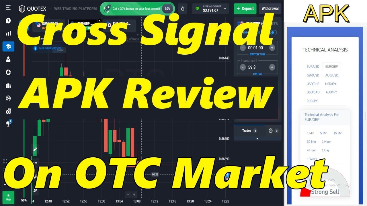 Cross Signal APK Review On OTC Market | Make Profit On Quotex - YouTube