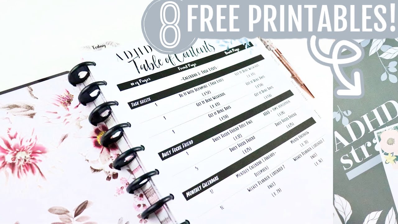 😍 Free Printables! DIY ADHD Planner Setup and Flip Through | 33 Happy ...